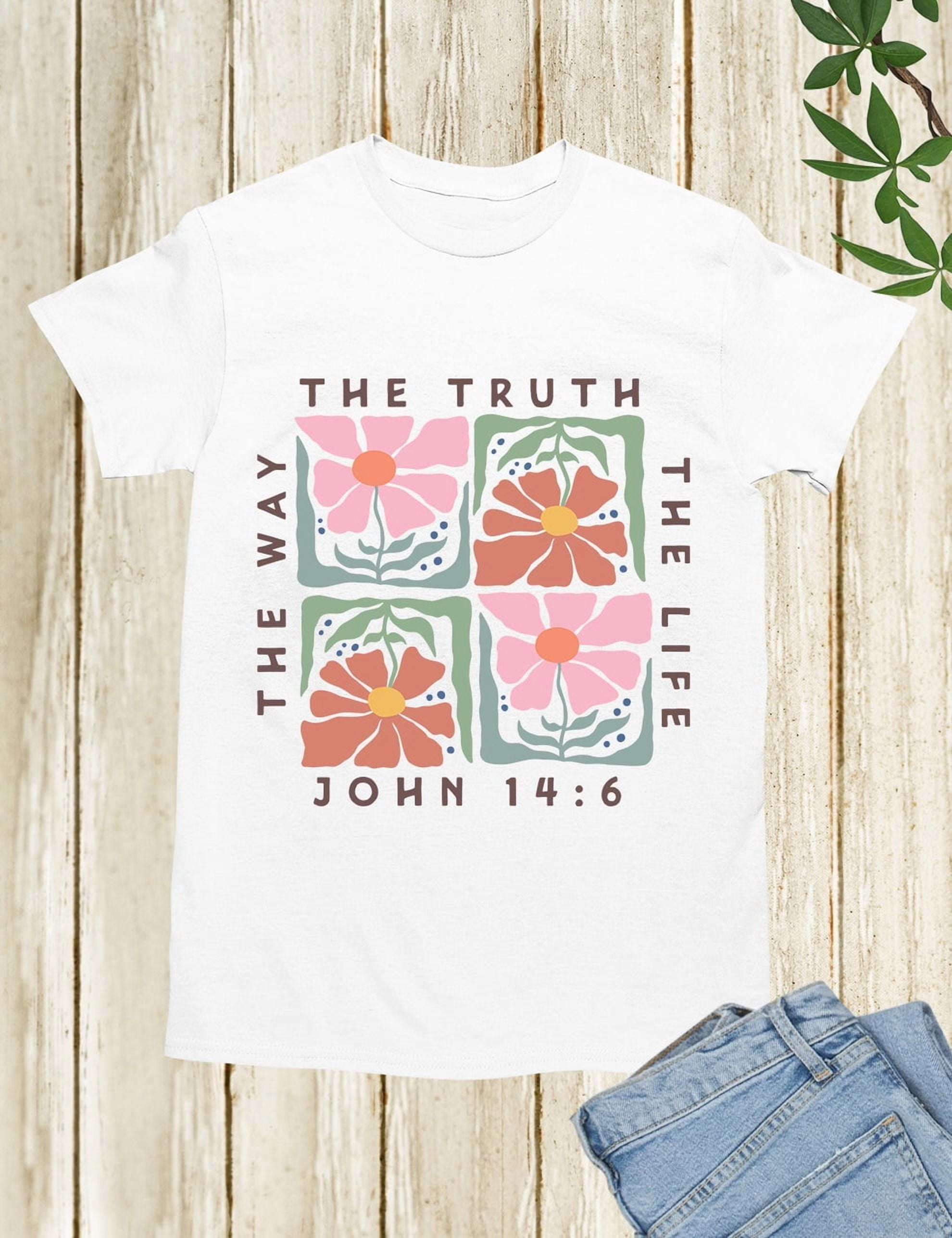 Christian Boho Flowers Wildflower Religious Faith Graphic Style Unisex ...