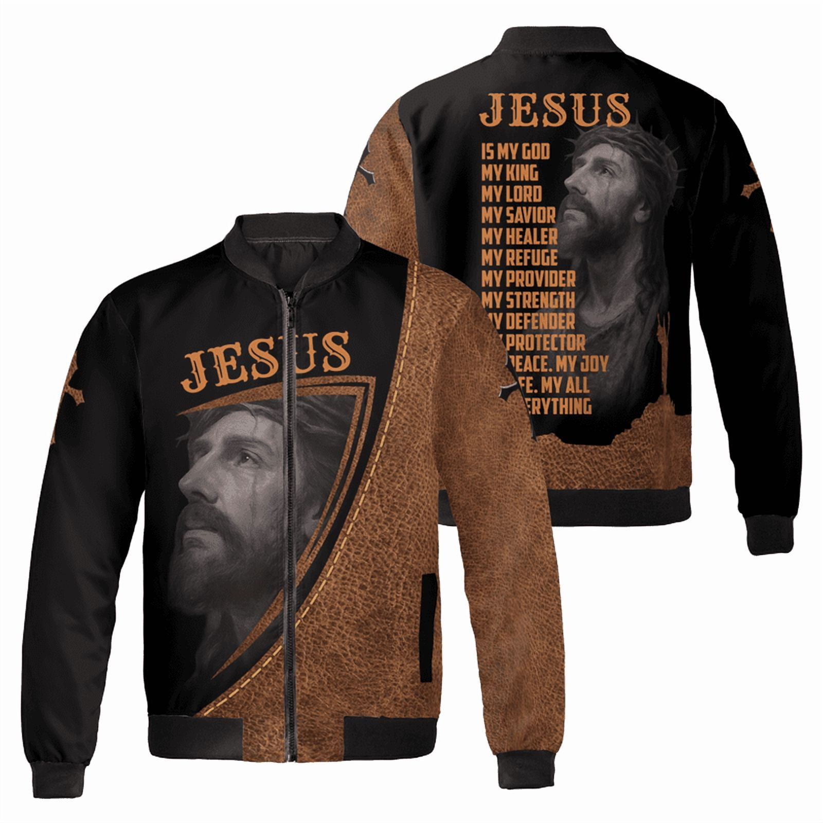 Christian Bomber Jacket – Jesus Is My Everything Zip-Up Coat – Faith ...