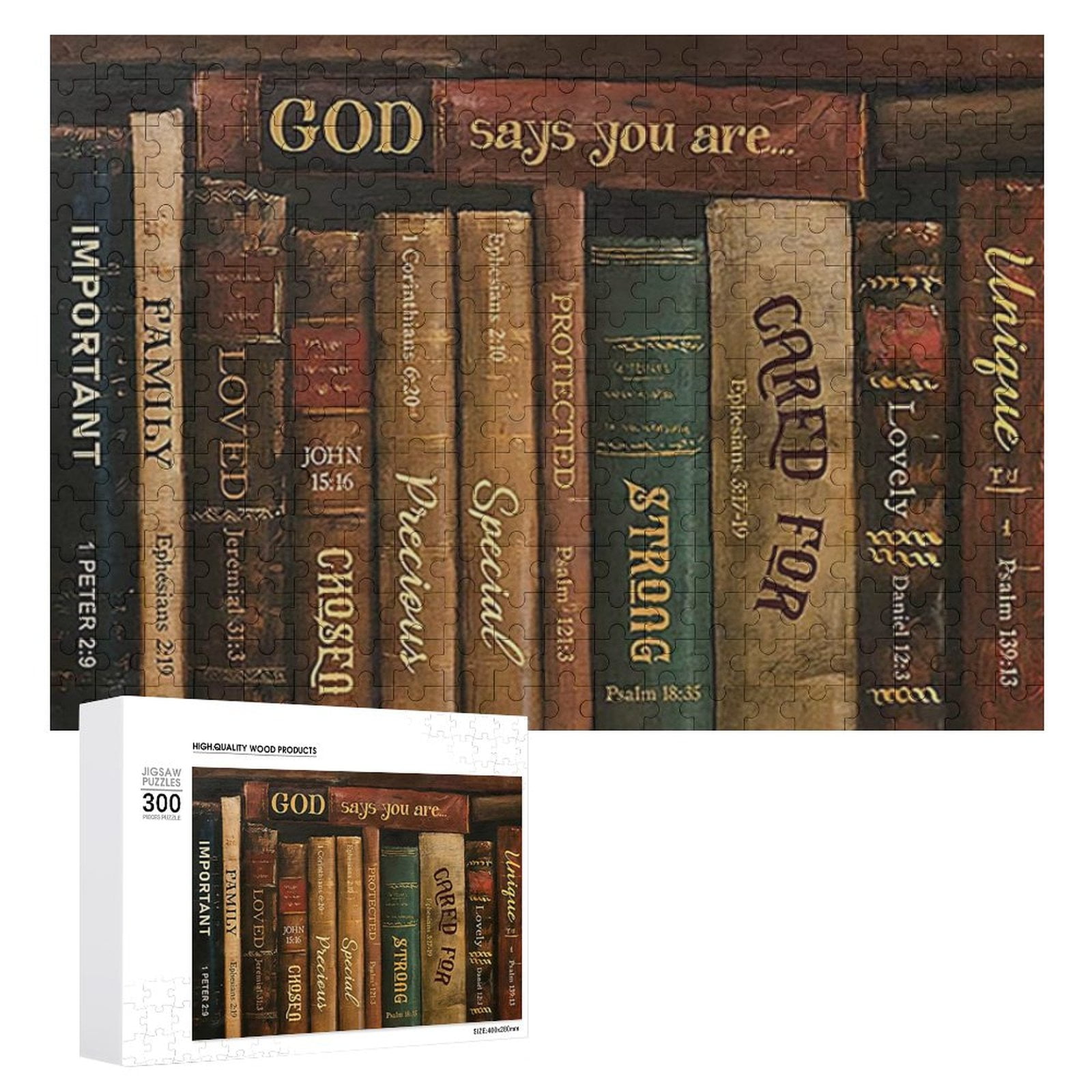 Christian Books 300 Piece Jigsaw Puzzle for Adults and Families - Bible ...
