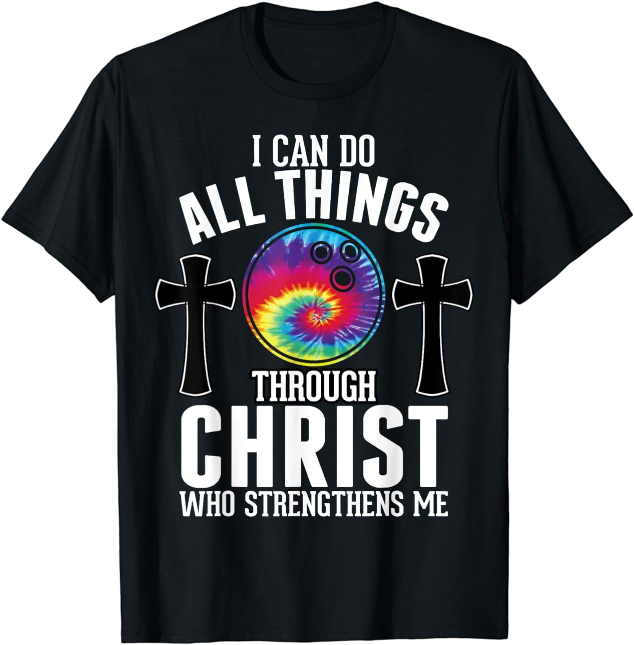 Christian Bowling Ball Fun Men Boys Religious Bible Verse T-Shirt ...