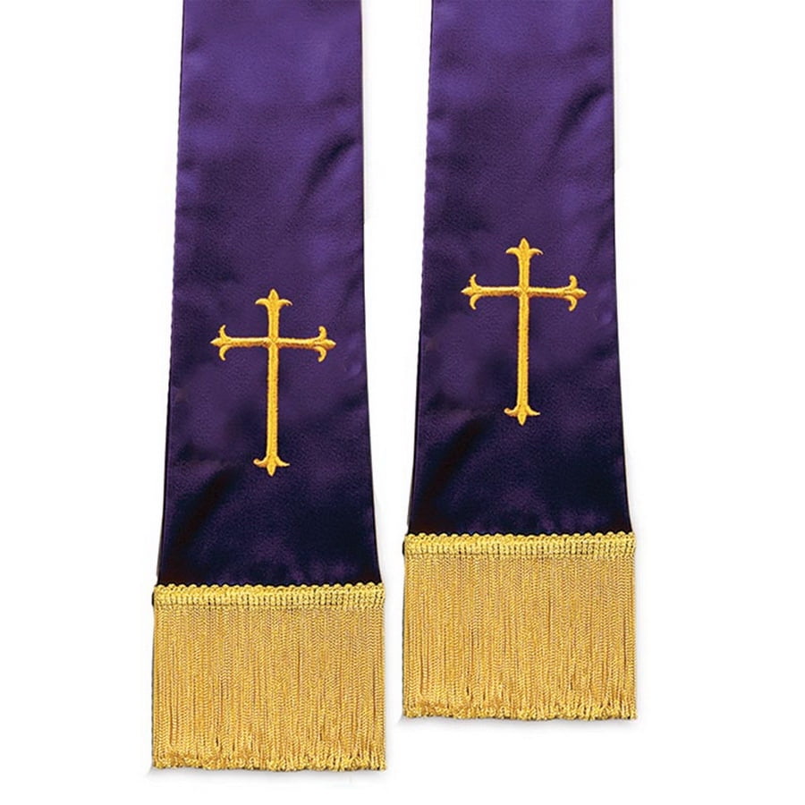 Christian Brands 10617MR Westminster Pulpit Stole - Cross - Purple ...