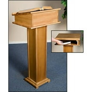 Oklahoma Sound Modern Wood Aristocrat Non-Sound Lectern in Medium Oak ...