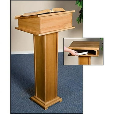 Oklahoma Sound Modern Wood Aristocrat Non-Sound Lectern in Medium Oak ...