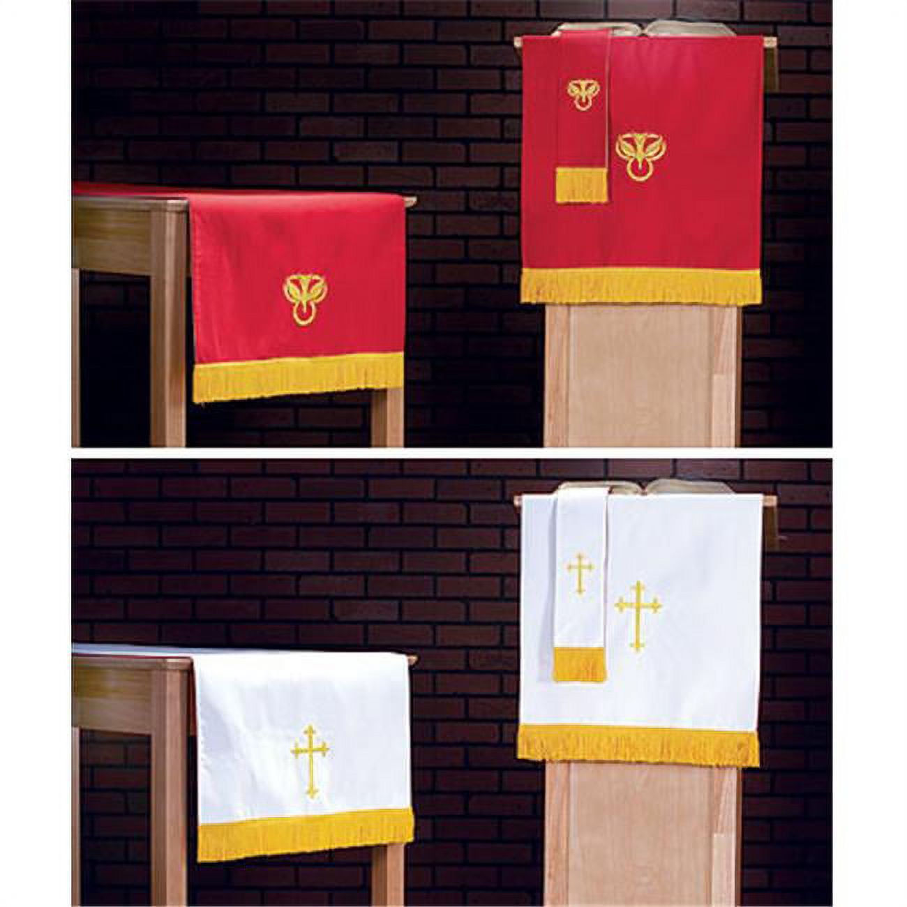 Christian Brands Church Supply KC138 Reversible Paraments Red & White ...