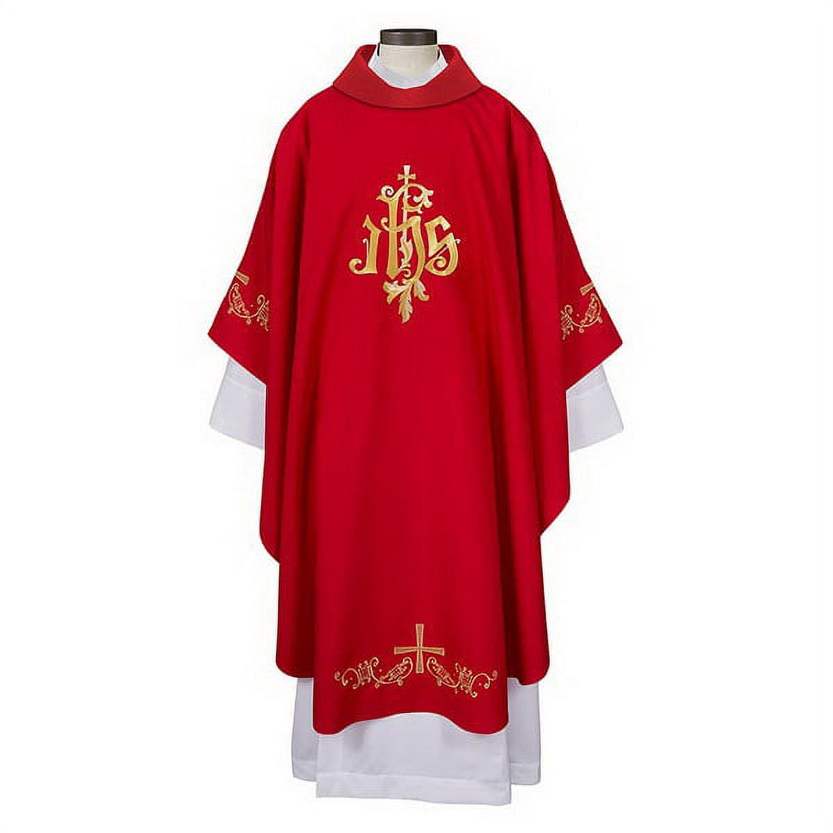 Christian Brands G4051RED IHS Gothic Collection Chasuble, Red - Walmart.com
