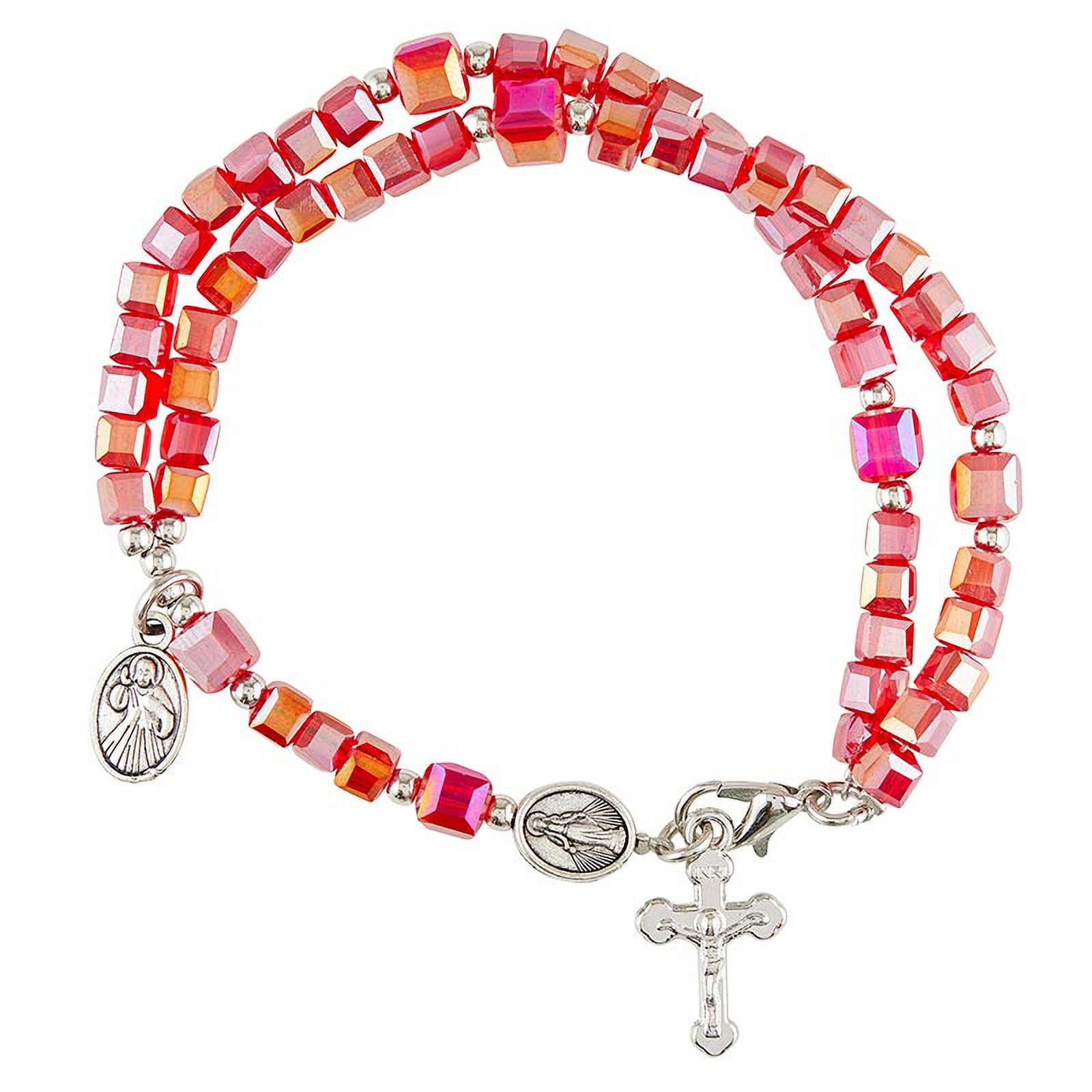 Christian Brands J6701 4 mm Creed Divine Merc Rhinestone Rosary ...