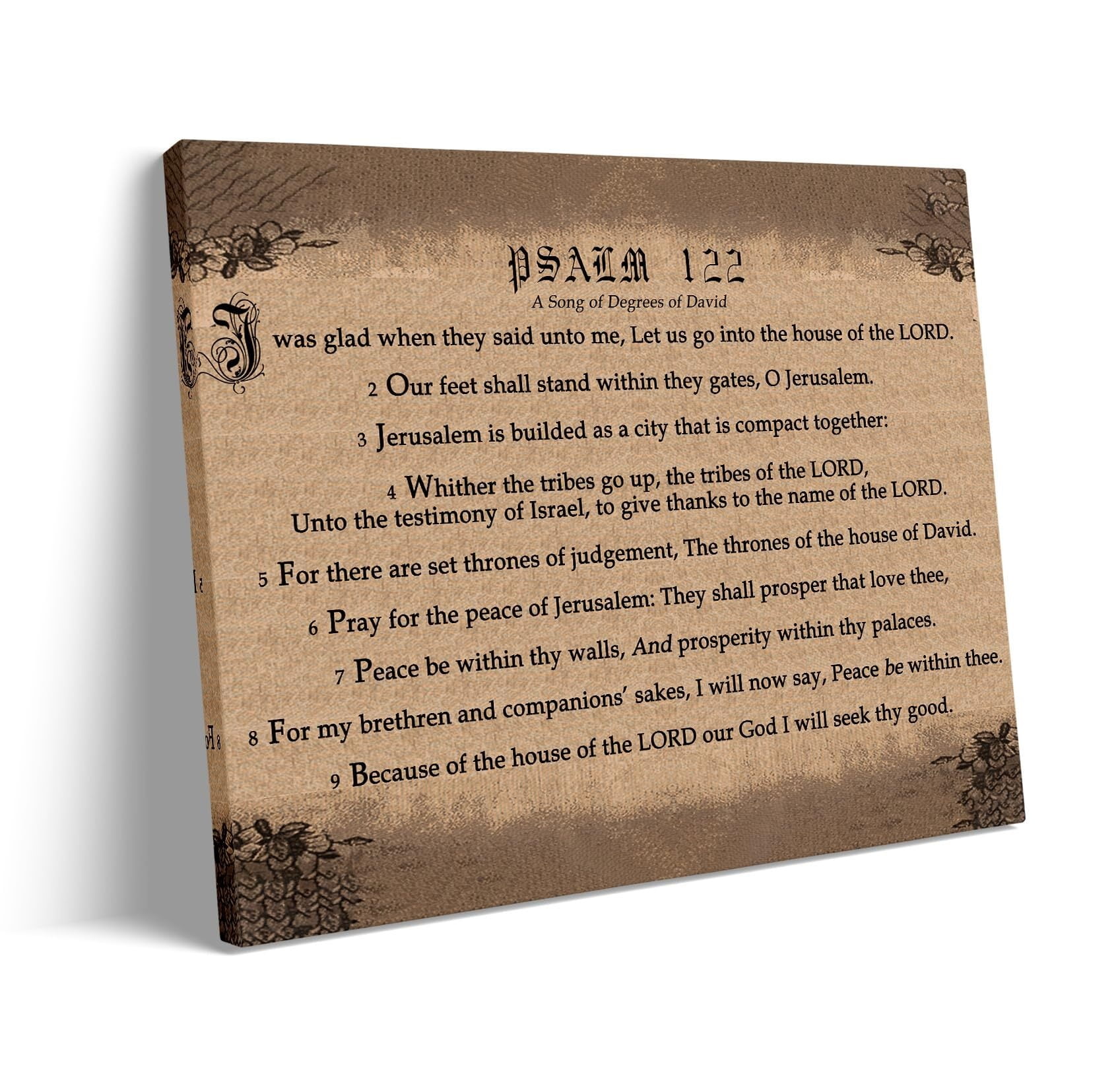 Christian Canvas Wall Art Decor Psalm 122 Framed Wall Art Decoration ...
