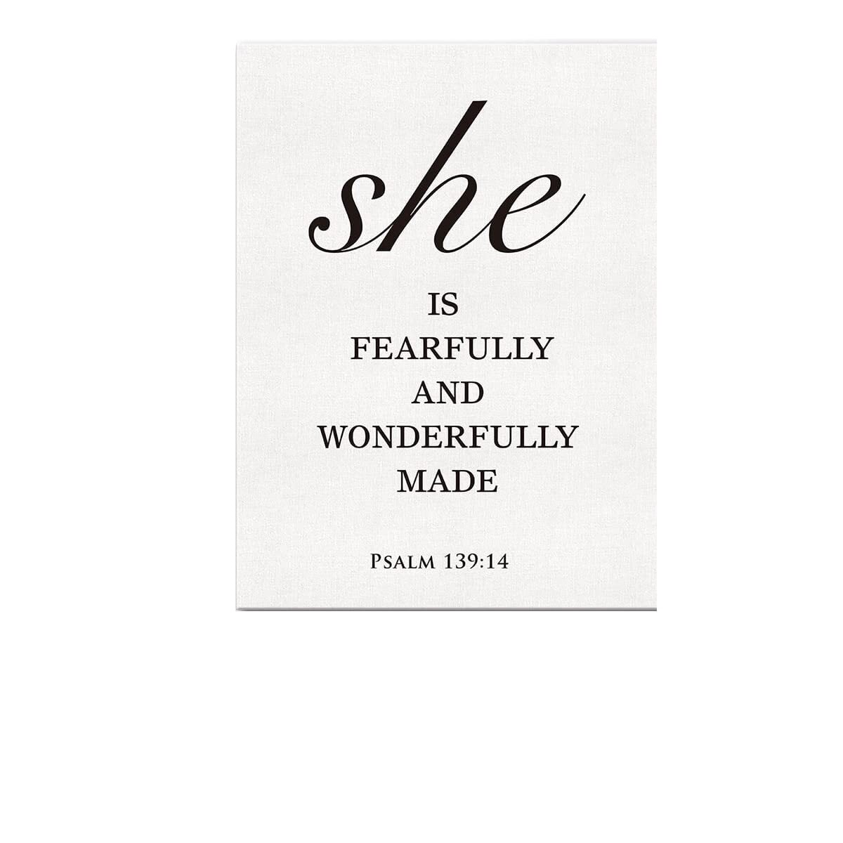 Christian Canvas Wall-Art Motivational She is Fearfully and Wonderfully ...