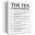 Christian Canvas Wall Art poster Commandments Canvas Print Positive ...