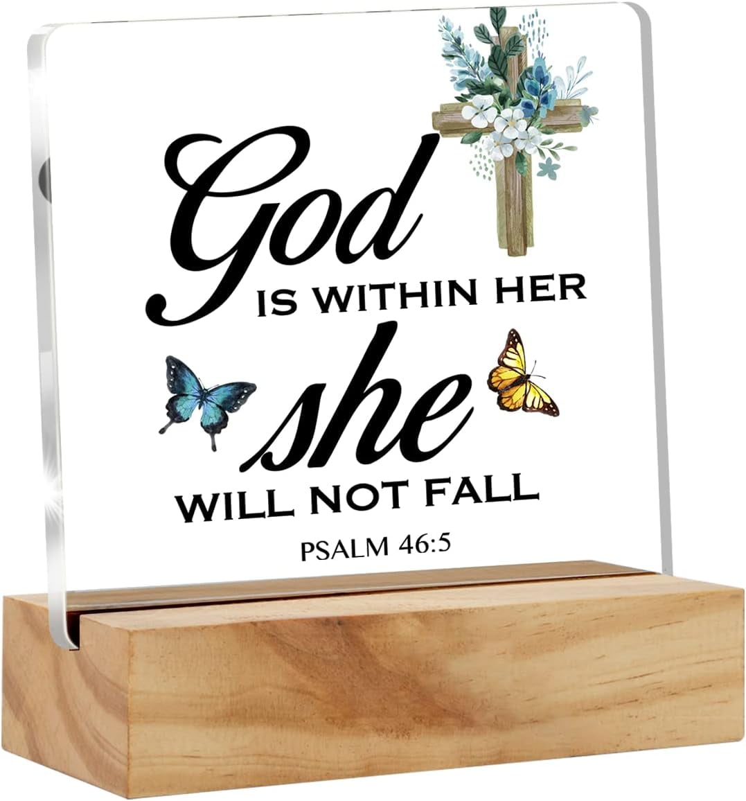 Christian Catholic Bibles Religious Gift Desk Decor Acrylic Desk Sign ...