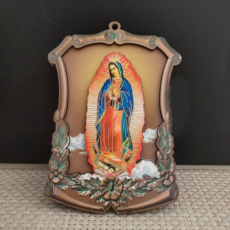 Christian Catholic Relics Wood Icon Jesus Sacred Heart Virgin Mary ...