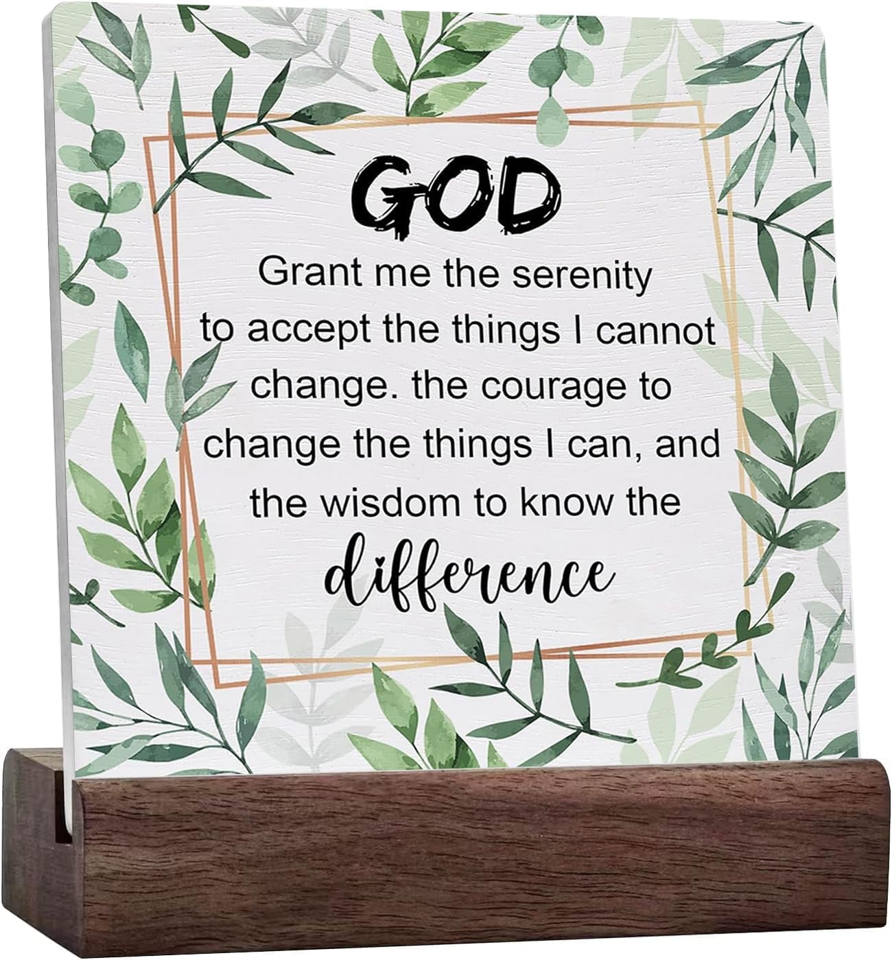 Christian Ceramic Table Sign, Christian Desk Decor, Serenity Prayer ...