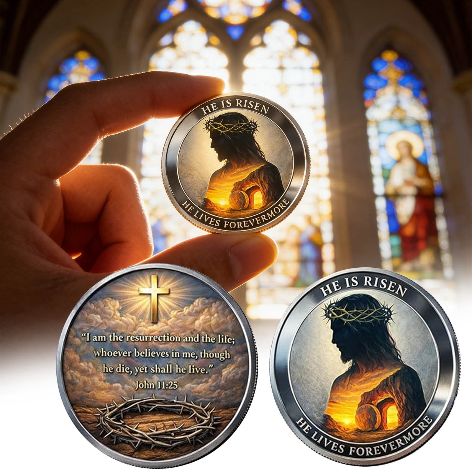 Christian Challenge Coins, Easter Commemorative Coin in Honor of The ...