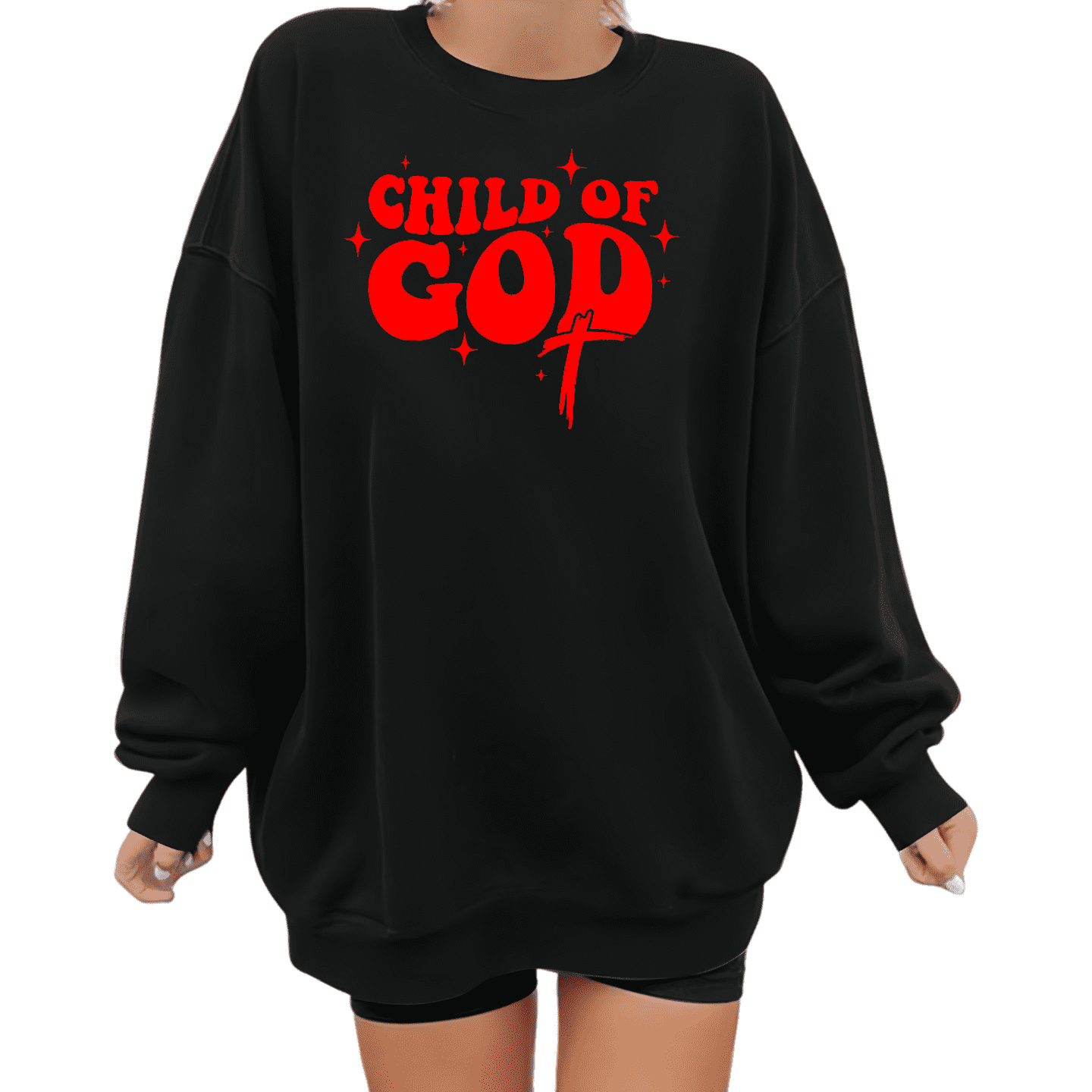 Christian Child of God Faith Themed Red print Graphic Comfort Fashion ...