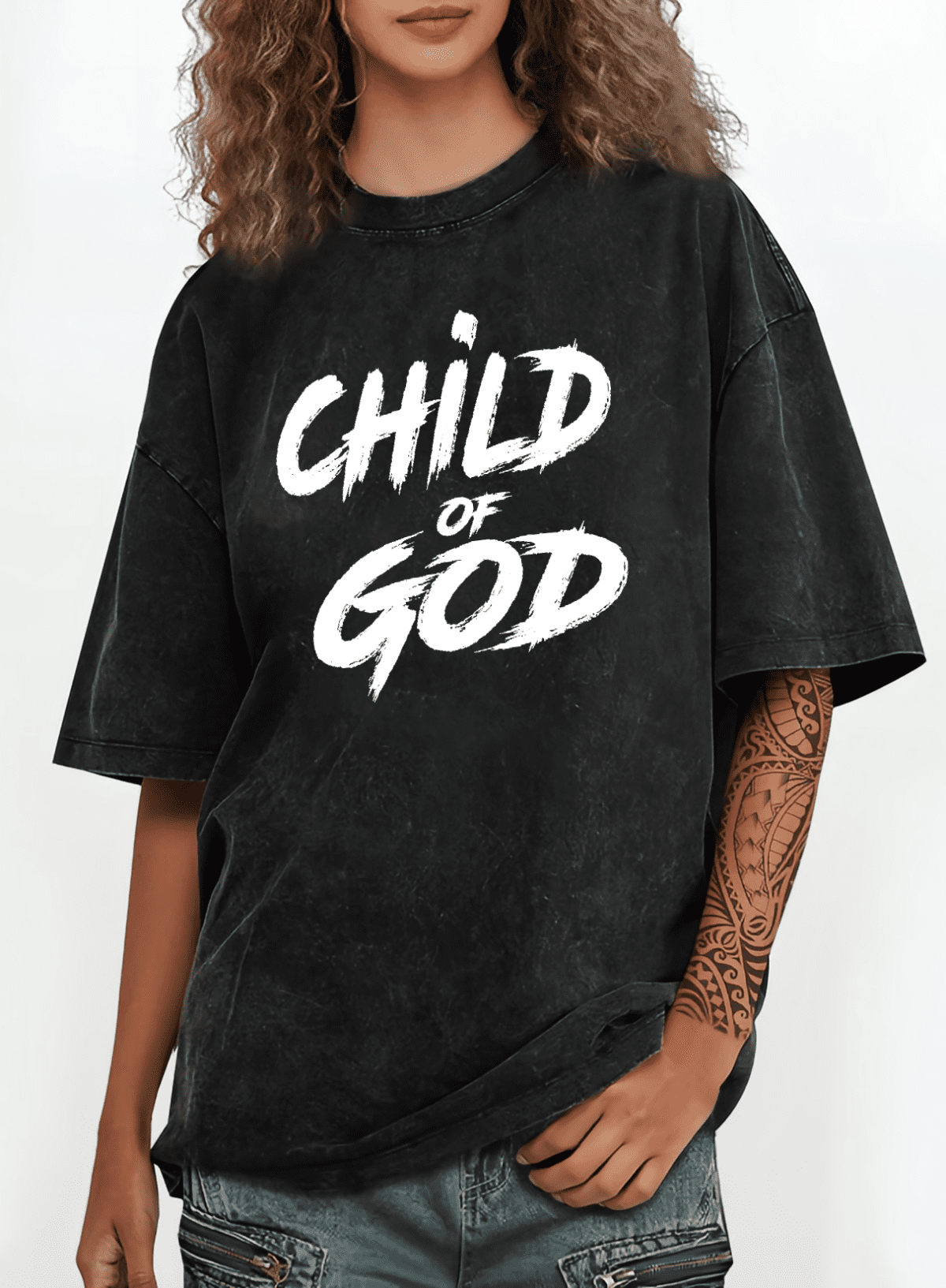 Christian Child of God Faith Themed White print cotton Soft Fashion ...