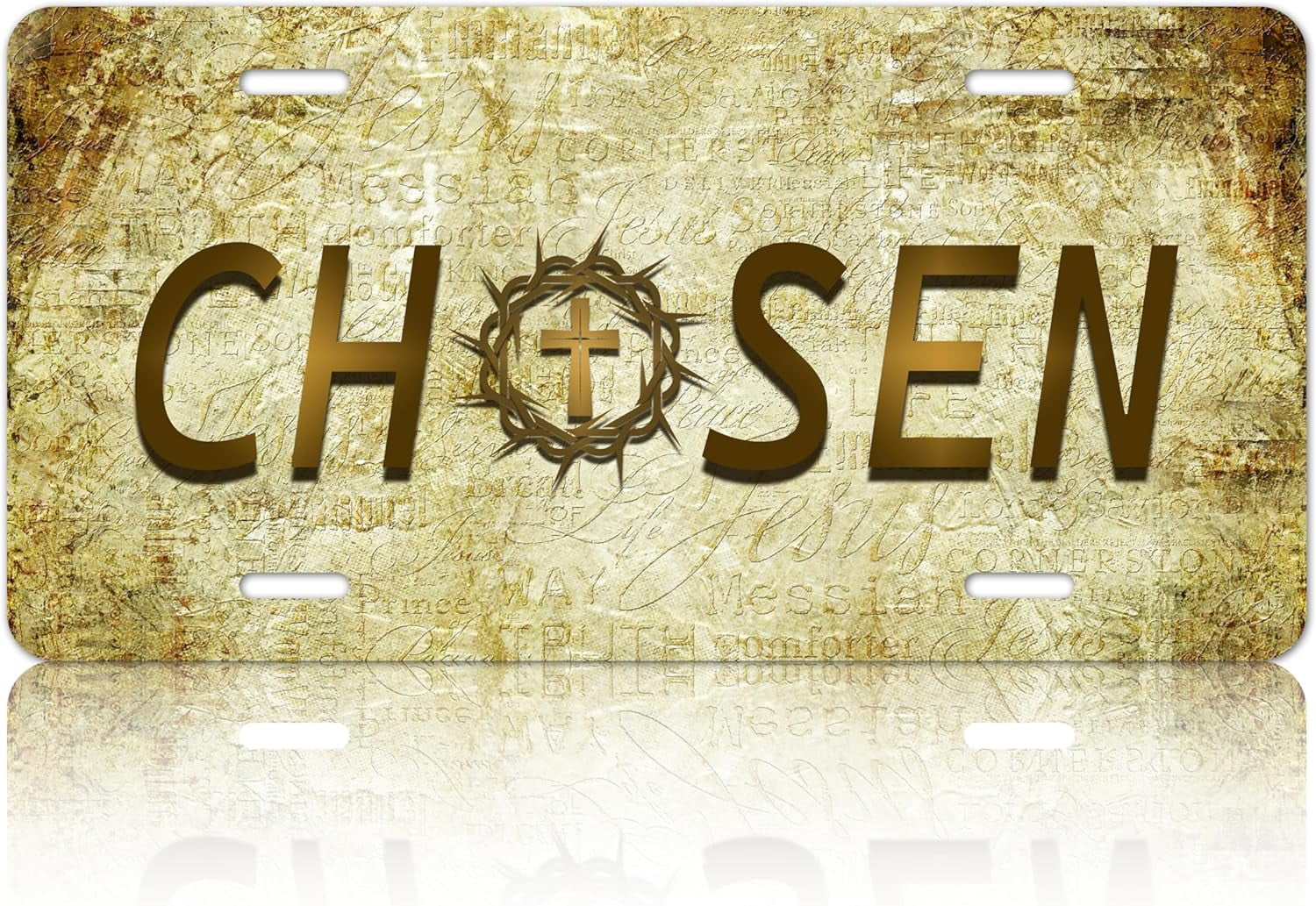 Christian Chosen Car Front License Plate Jesus Cross License Plate ...