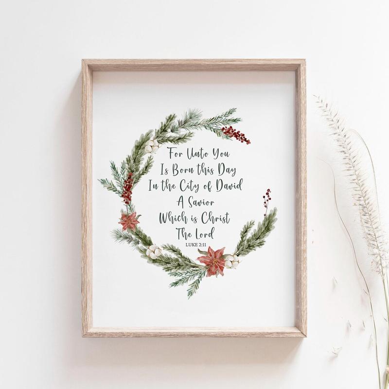 Christian Christmas Art - Luke 2:11 Print - Christmas Wall Art ...
