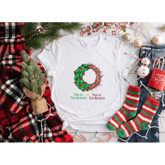 Christian Christmas Jesus This Is The Season Faith Quote Art Unisex T ...