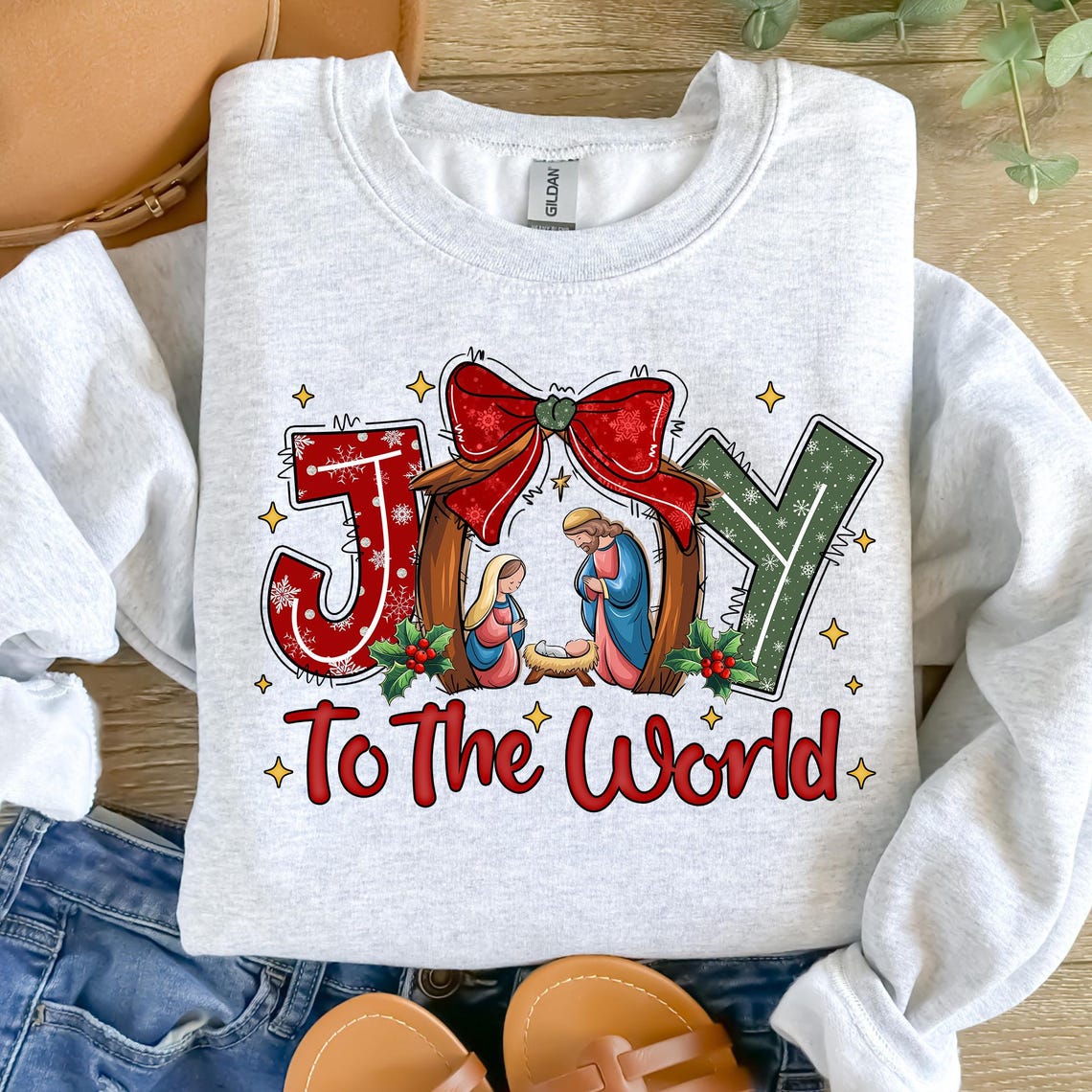 Christian Christmas Joy To The World Coquette Jesus Baby Jesus Bible ...