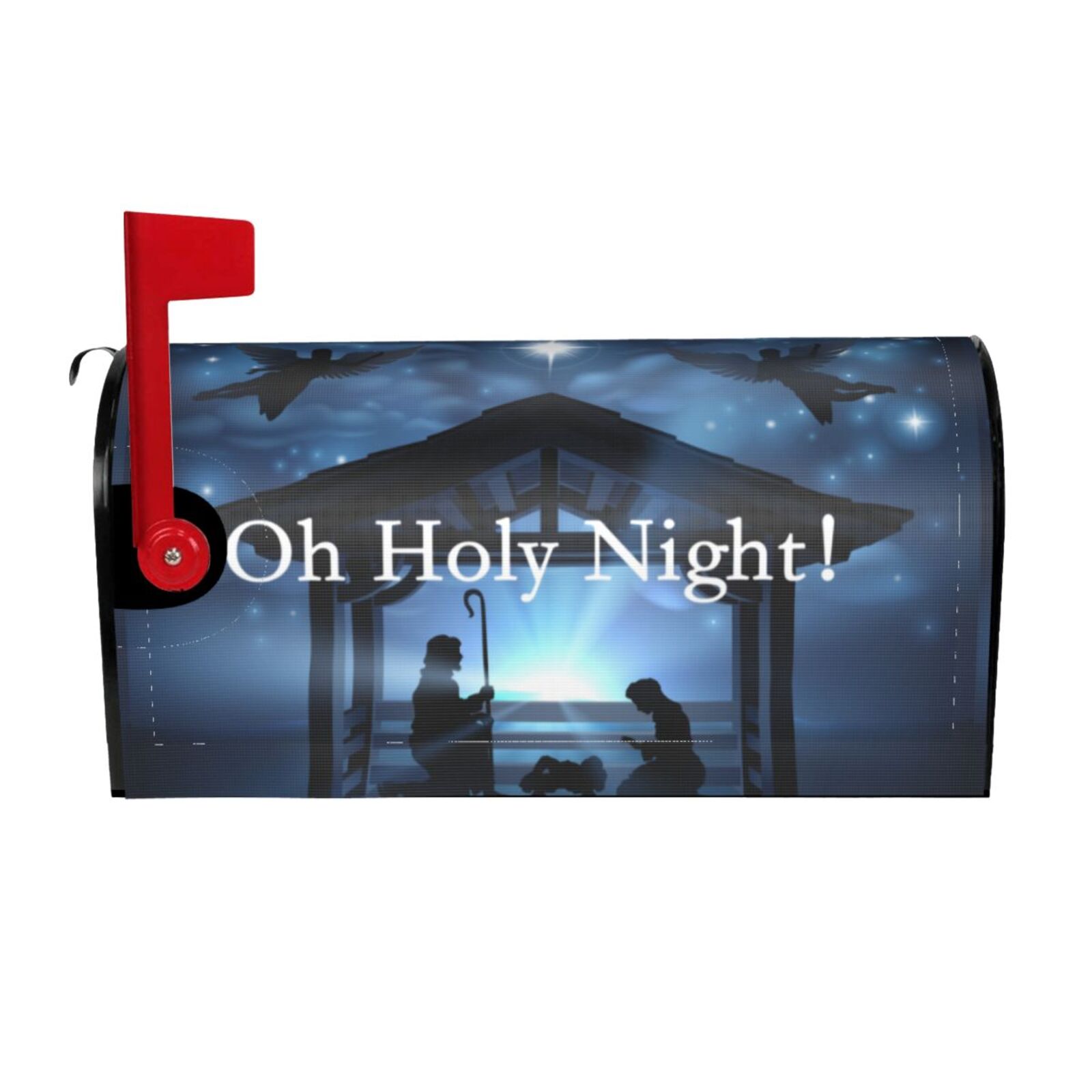 Christian Christmas Nativity Scene O Holy Night Magnetic Mailbox Cover ...