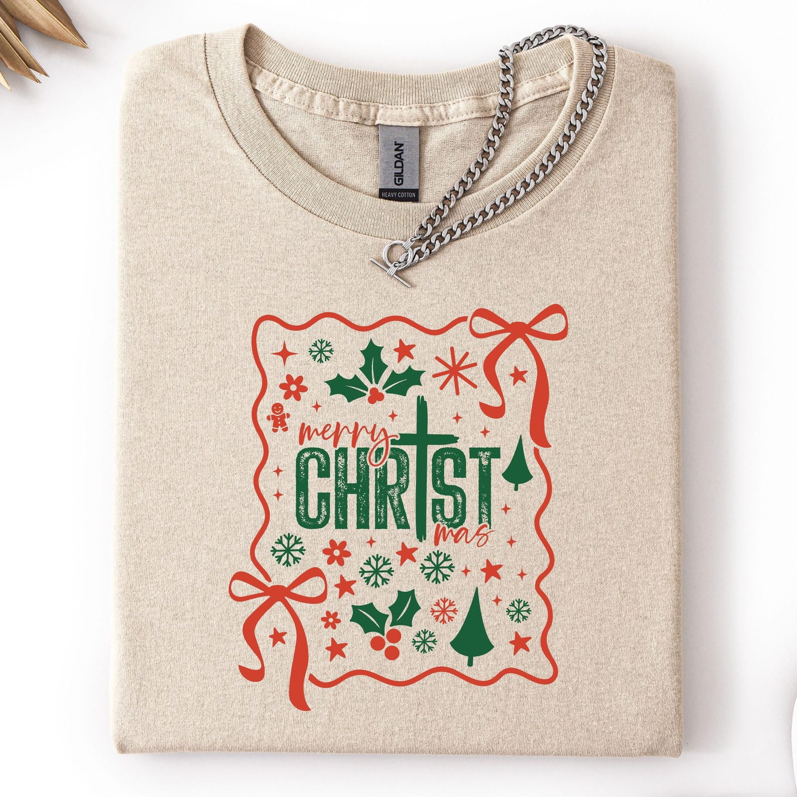 Christian Christmas Shirt, Christmas Cross Sign Shirt, Merry Christ Mas ...