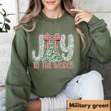 Christian Christmas Sweatshirt, Joy To The World Crewneck, Cute Jesus ...