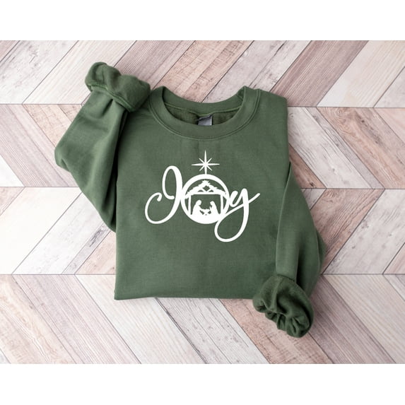 Christian Christmas Sweatshirt, Nativity Scene Sweater, Religious ...