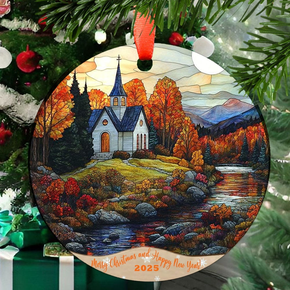 Christian Church 2 Christmas Ornament, Holiday Tree Ornament, Gift for ...