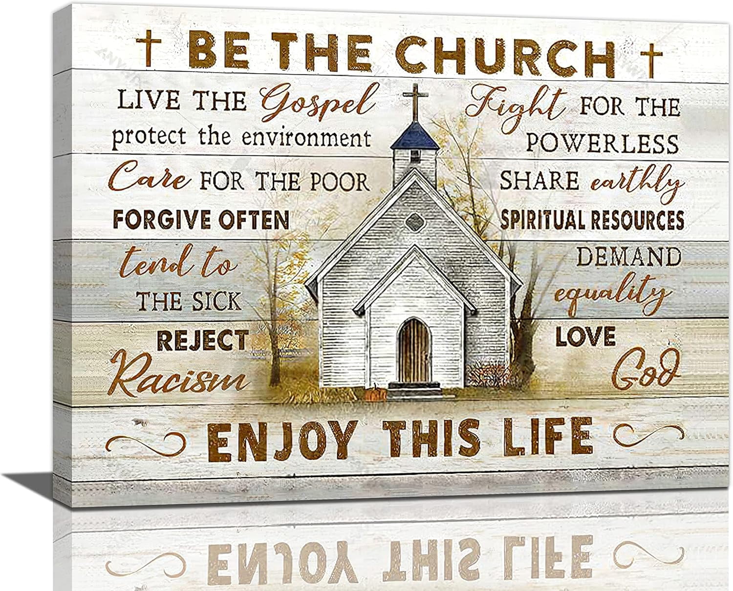 Christian Church Wall Art Country Religious Motivational Pictures Wall ...