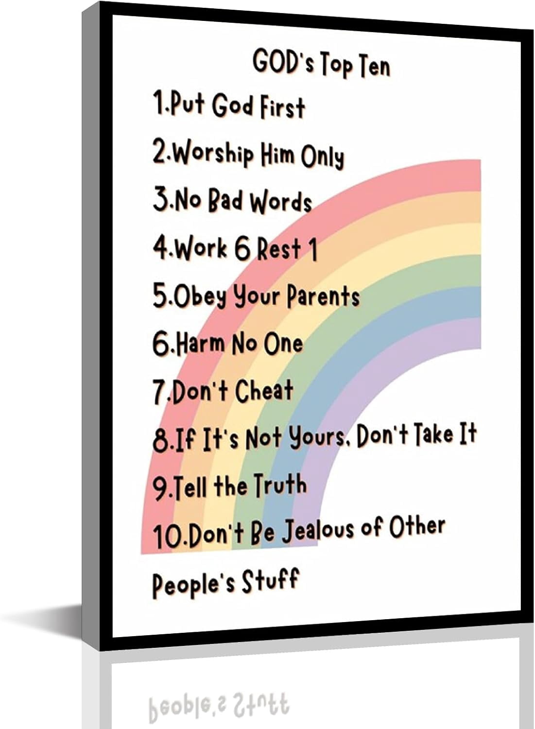 Christian Classroom Rules Decorations 10 Commandments Nursery Wall ...