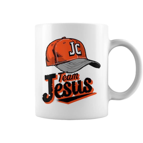 Christian Clothing Team Jesus Orange Baseball Hat Retro Coffee Mugs ...
