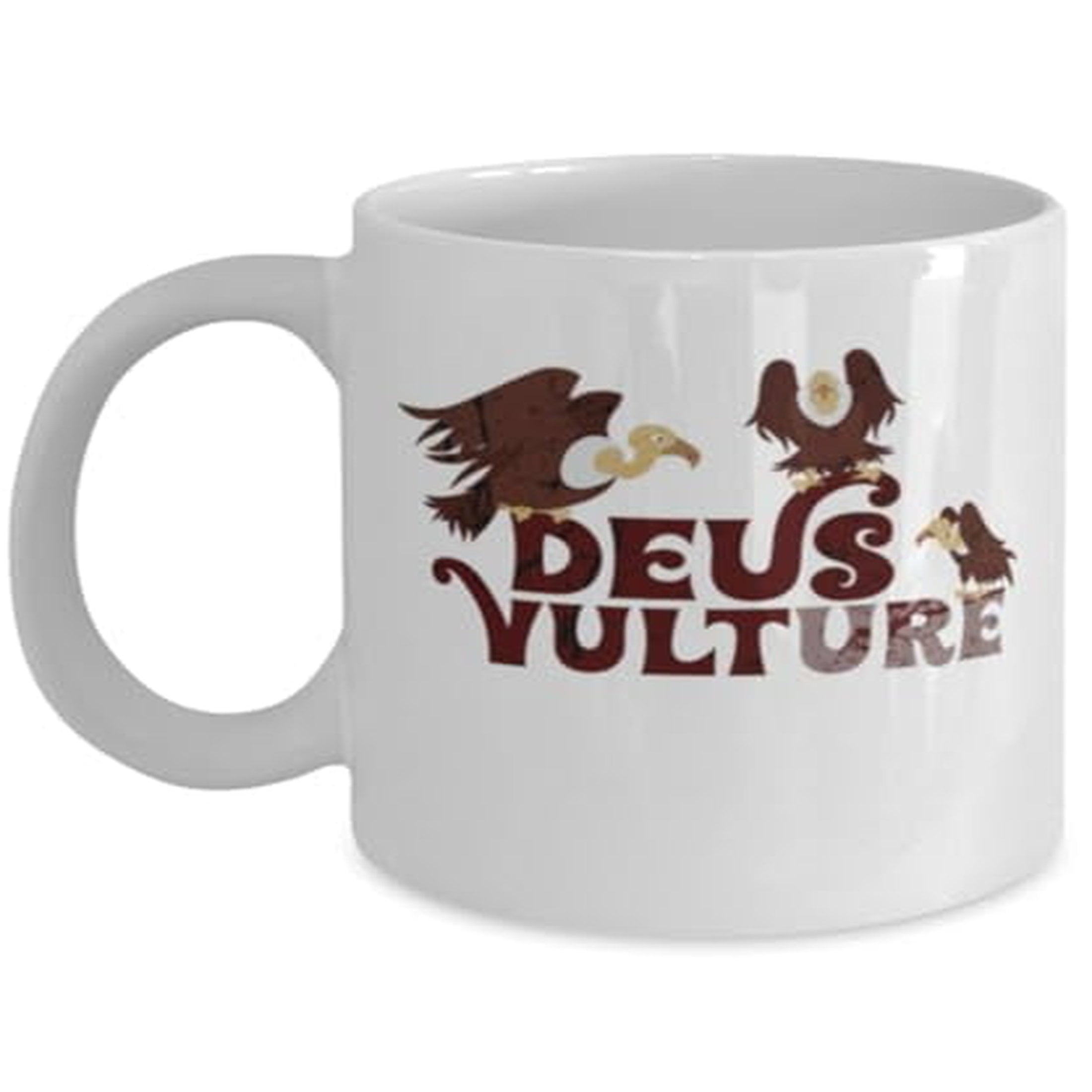 Christian 11 oz Coffee Mug - Deus Vulture - God Wills It White Ceramic ...