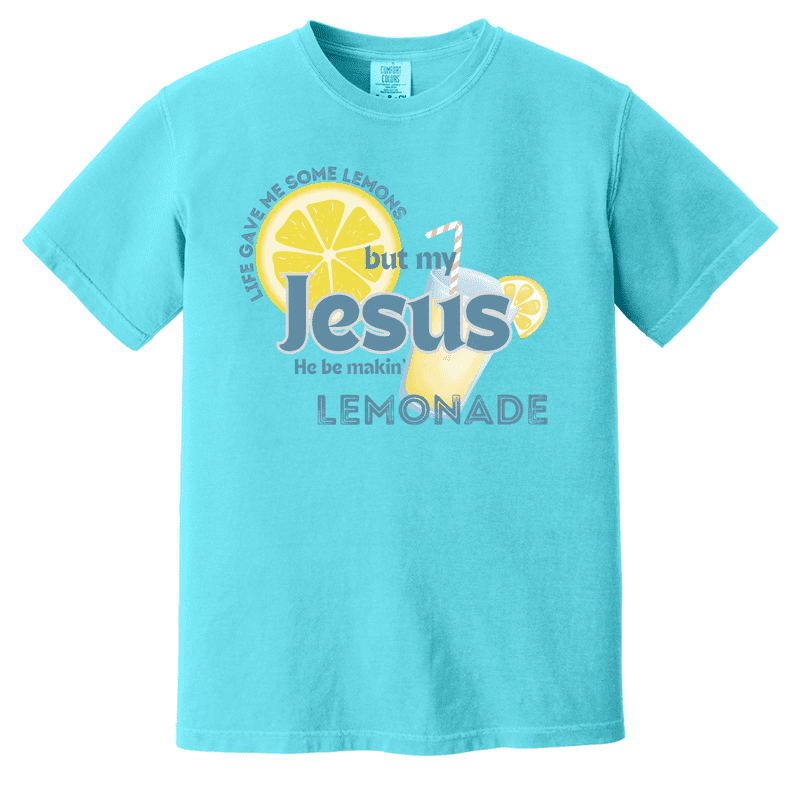 Christian Comfort Colors Shirt - “Jesus Makes Lemonade” Faith-Based ...