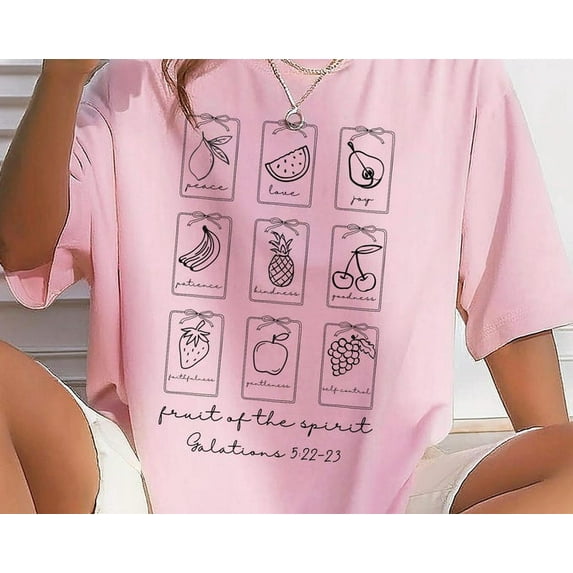 Christian Coquette T-Shirt: Fruit of the Spirit, Pink Bows - Walmart.com