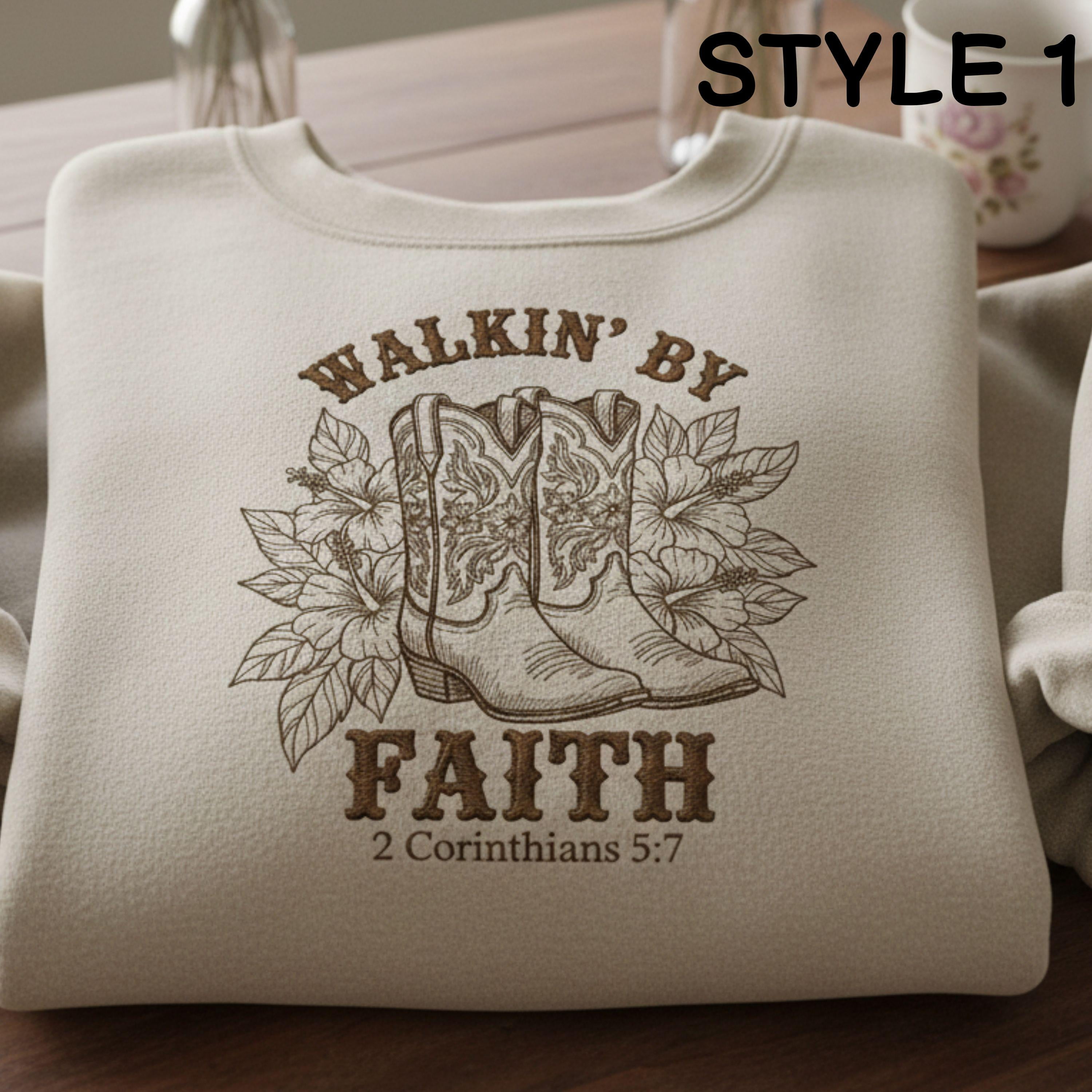 Christian Cowgirl Embroidered Sweatshirt Western Faith Bible Verse ...
