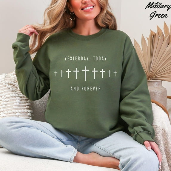 Christian Crewneck, Faith Cross Sweatshirt, Christian Cross Sweater ...