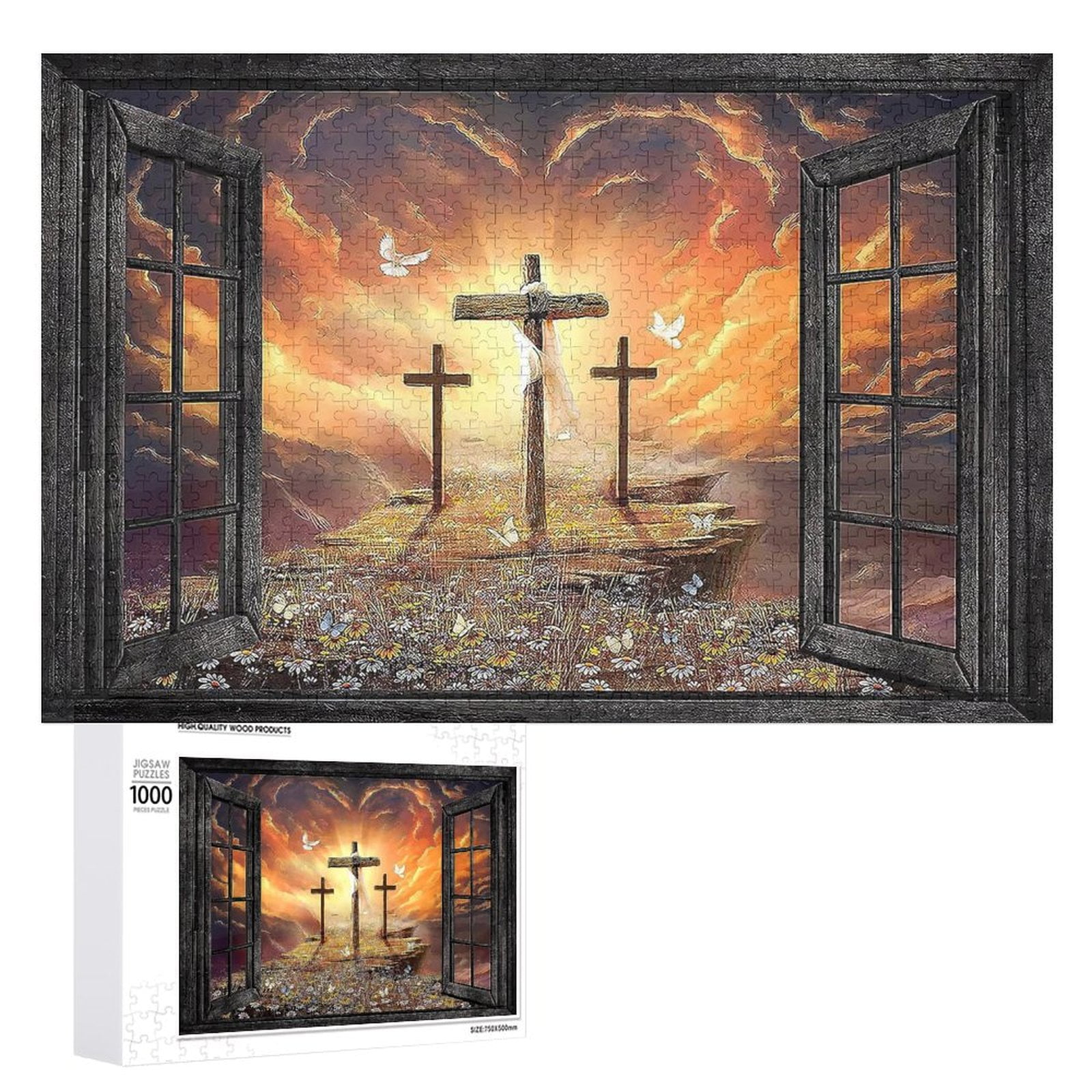 Christian Cross 1000 Piece Jigsaw Puzzle for Adults and Families ...
