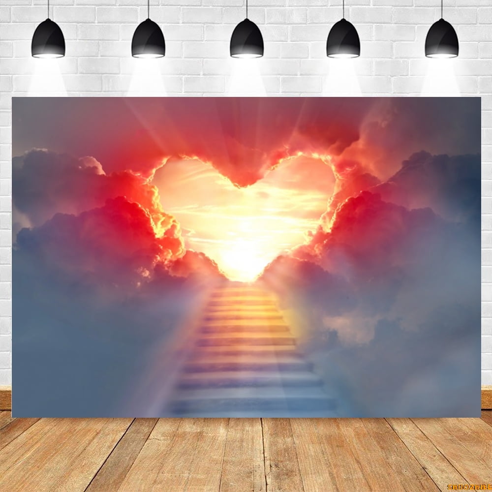 Christian Cross Backdrop White Clouds Blue Sky God Bless Holy Spirit ...