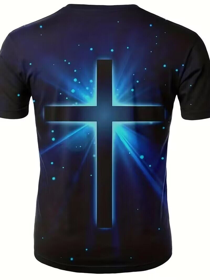 Christian Cross Cloud Blue Black Fashion Trendy Men695 - Walmart.com