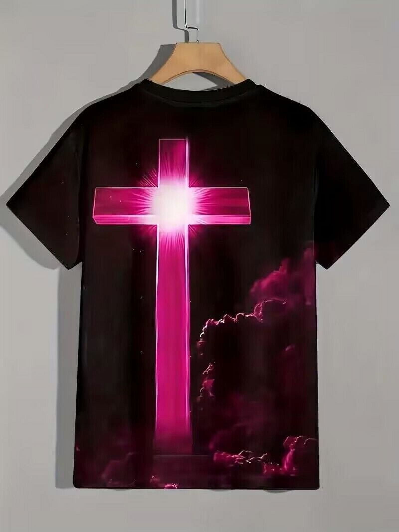 Christian Cross Cloud Red Black Fashion Graphic Print Mens - Walmart.com