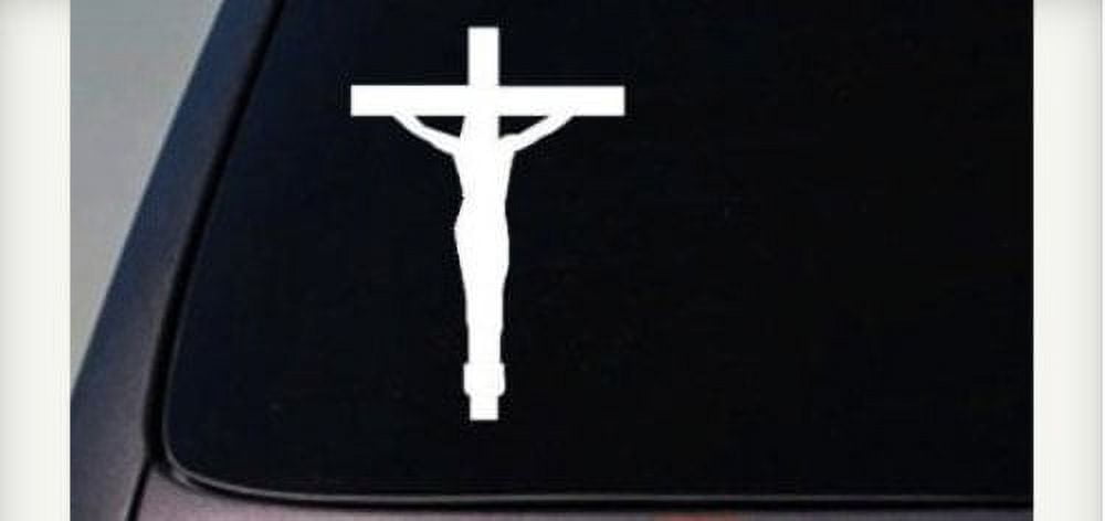 Christian Cross Decal Sticker CHURCH LOVE JESUS GOD - CHrist - 3" x 5 ...