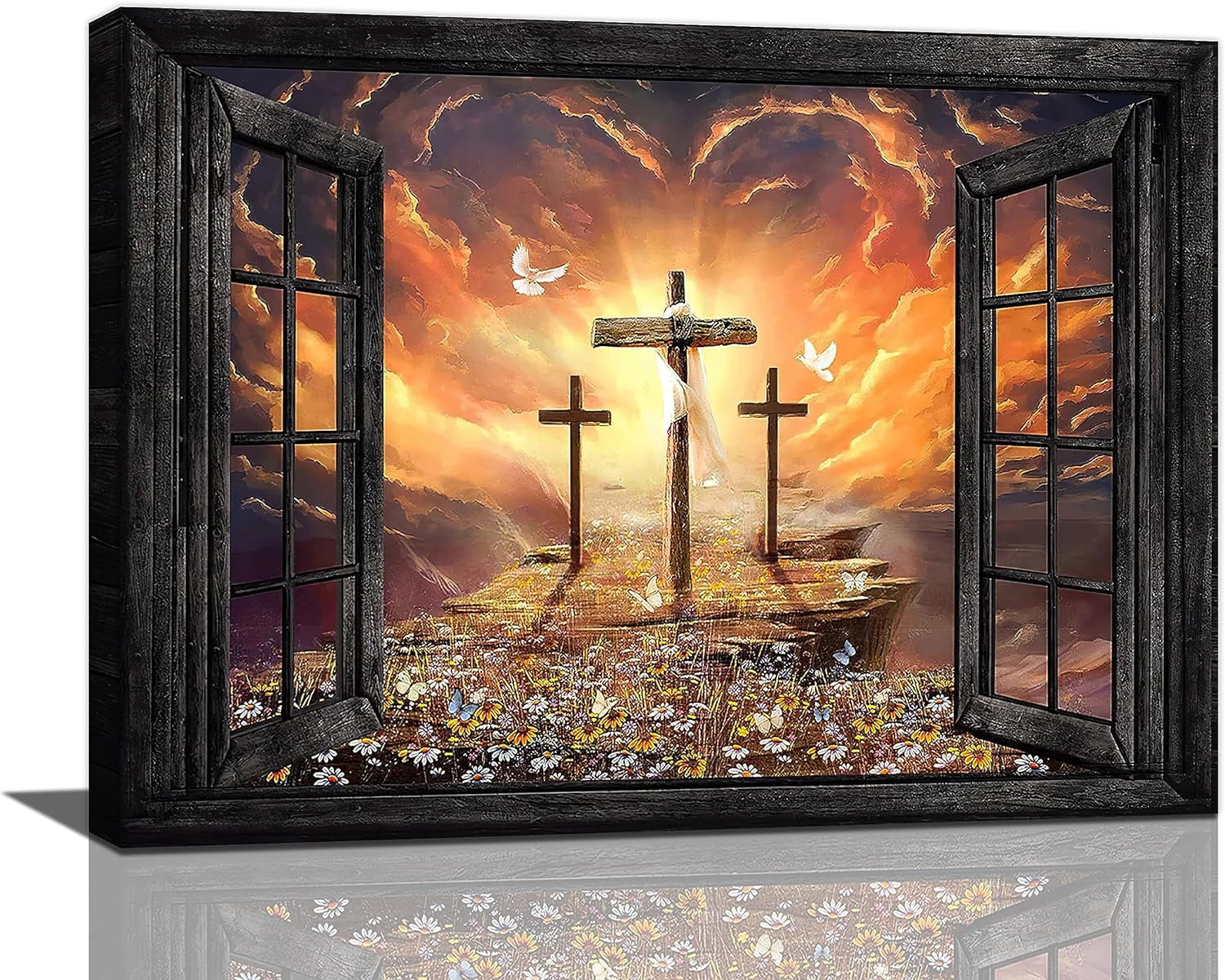 Christian Cross Decor Wall Art Farmhouse Crosses Pictures Wall Decor ...