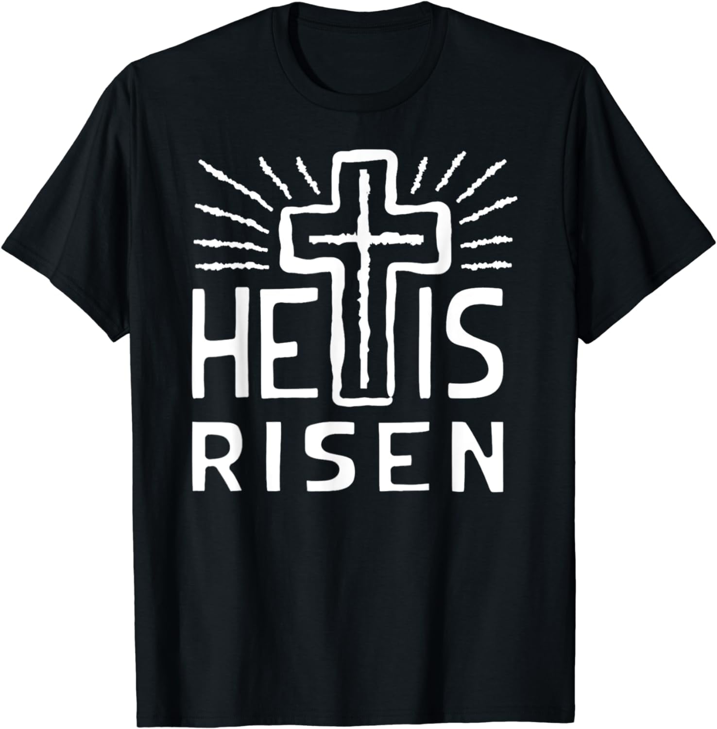 Christian Cross Easter He Is Risen T-Shirt - Walmart.com
