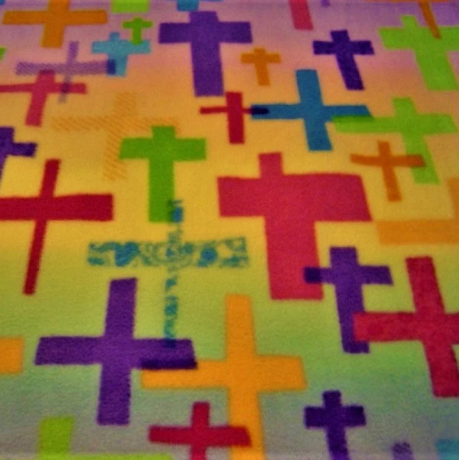 Christian Cross Fleece Fabric - Walmart.com