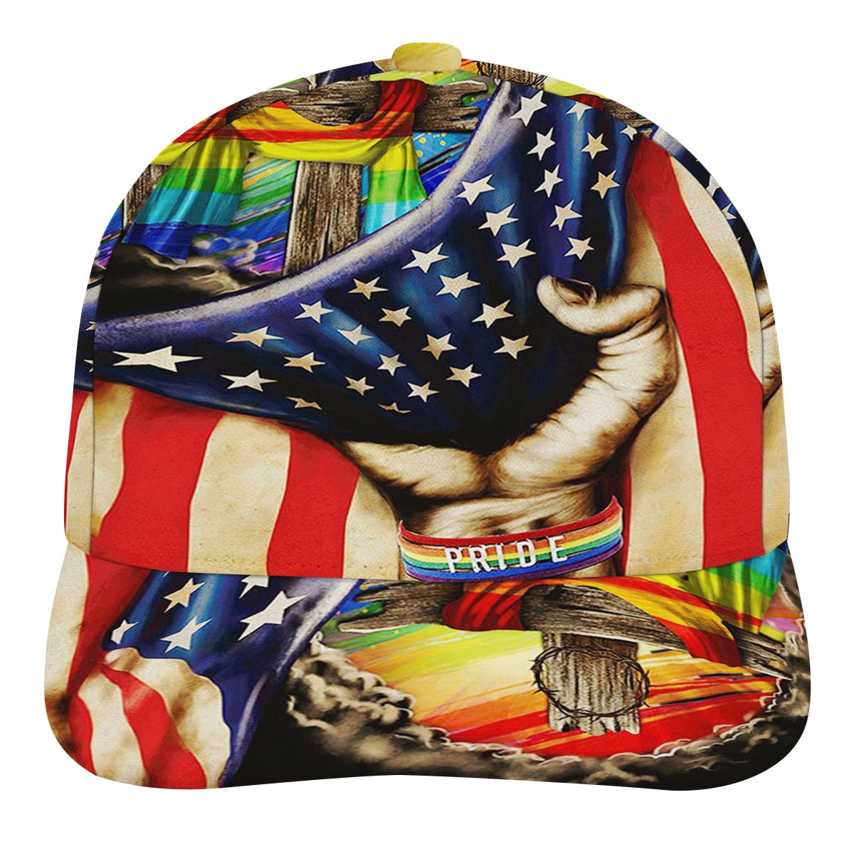 Christian Cross In LGBT Pride baseball cap hat - Walmart.com