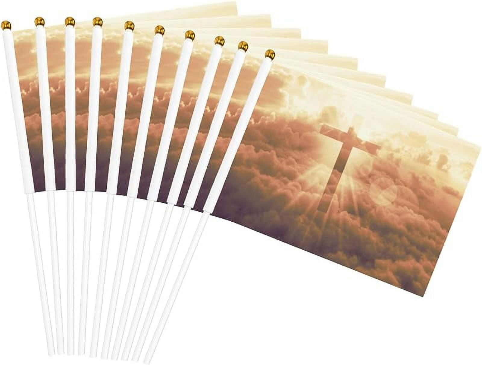 Christian Cross Jesus Flags Hand Held Flags Small Mini Flag On Stick ...