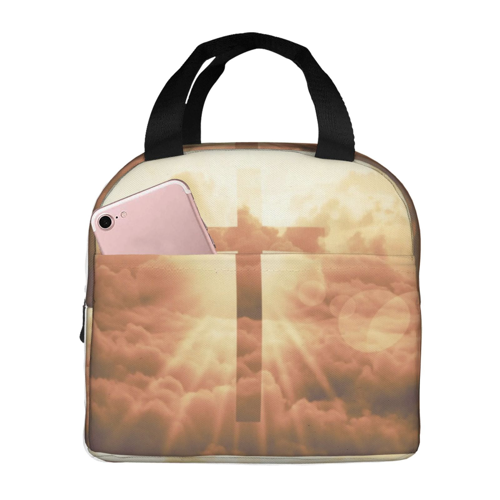Christian Cross Jesus Lunch Bag Insulated with Pocket Lunch Box ...