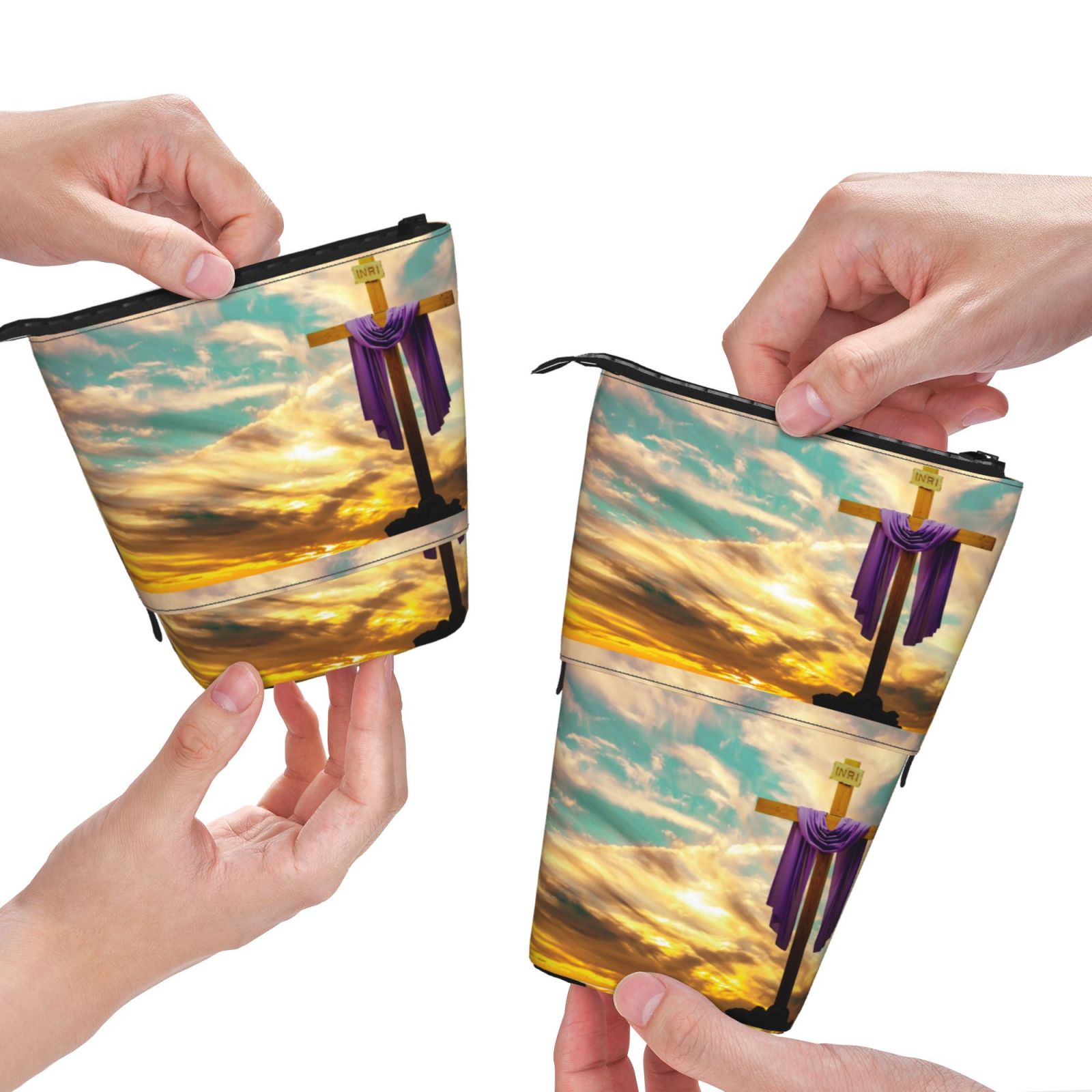 Christian Cross Jesus Pencil Case Pencil Telescopic Pencil Holder Pouch ...