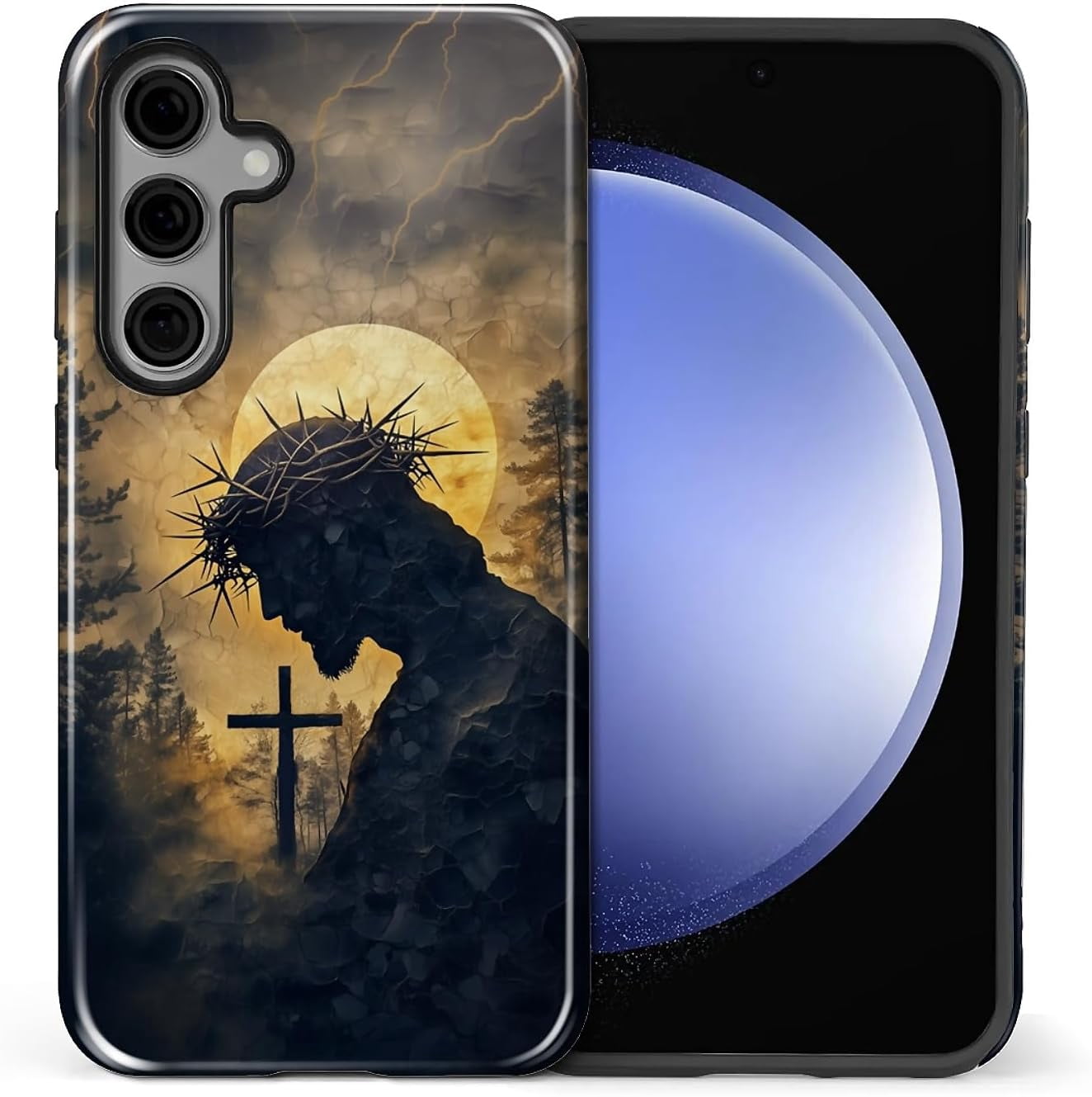 Christian Cross Jesus Phone Case, Elegant Spiritual Artwork Gift Art ...