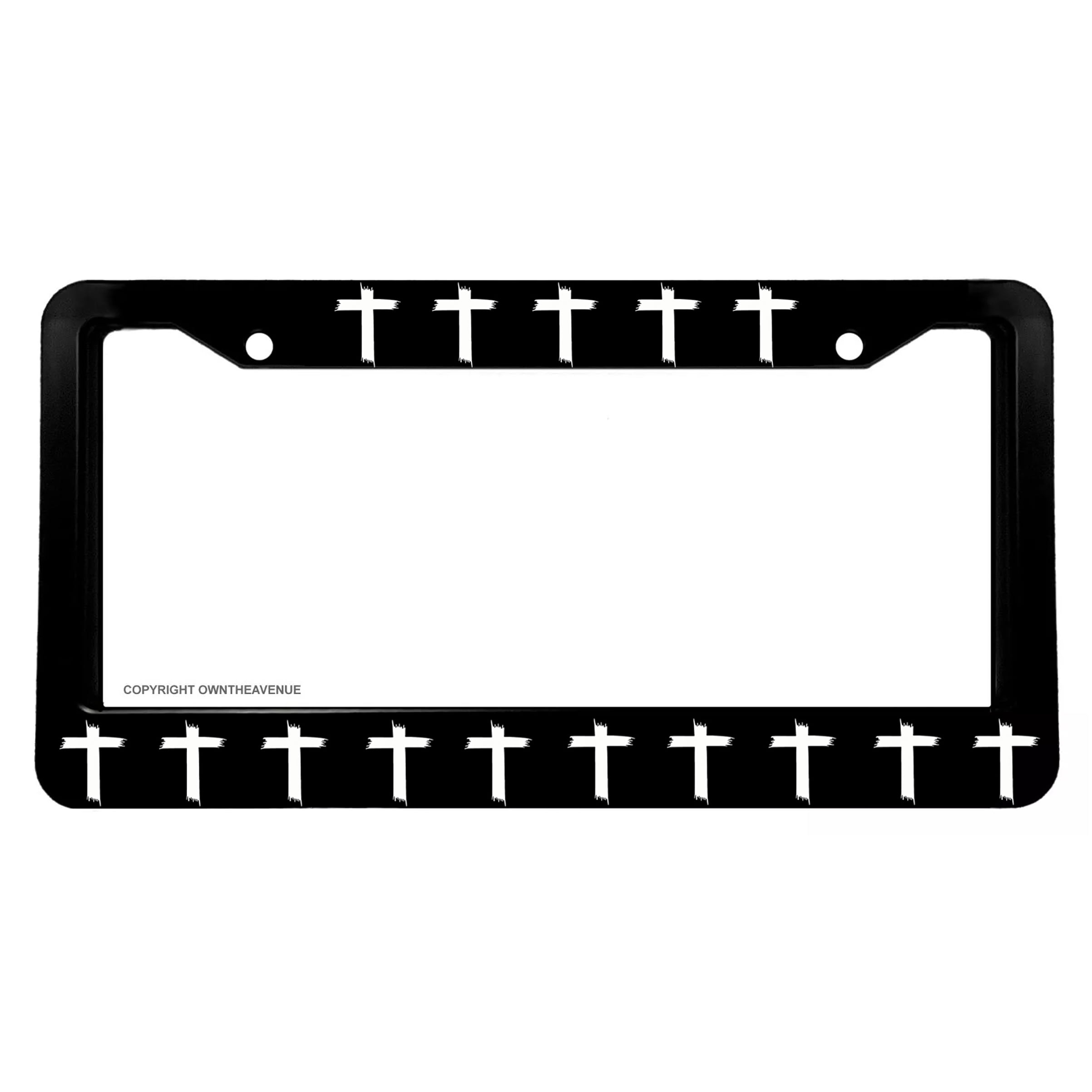 Christian Cross Jesus Religious Vintage Style Black License Plate Frame ...